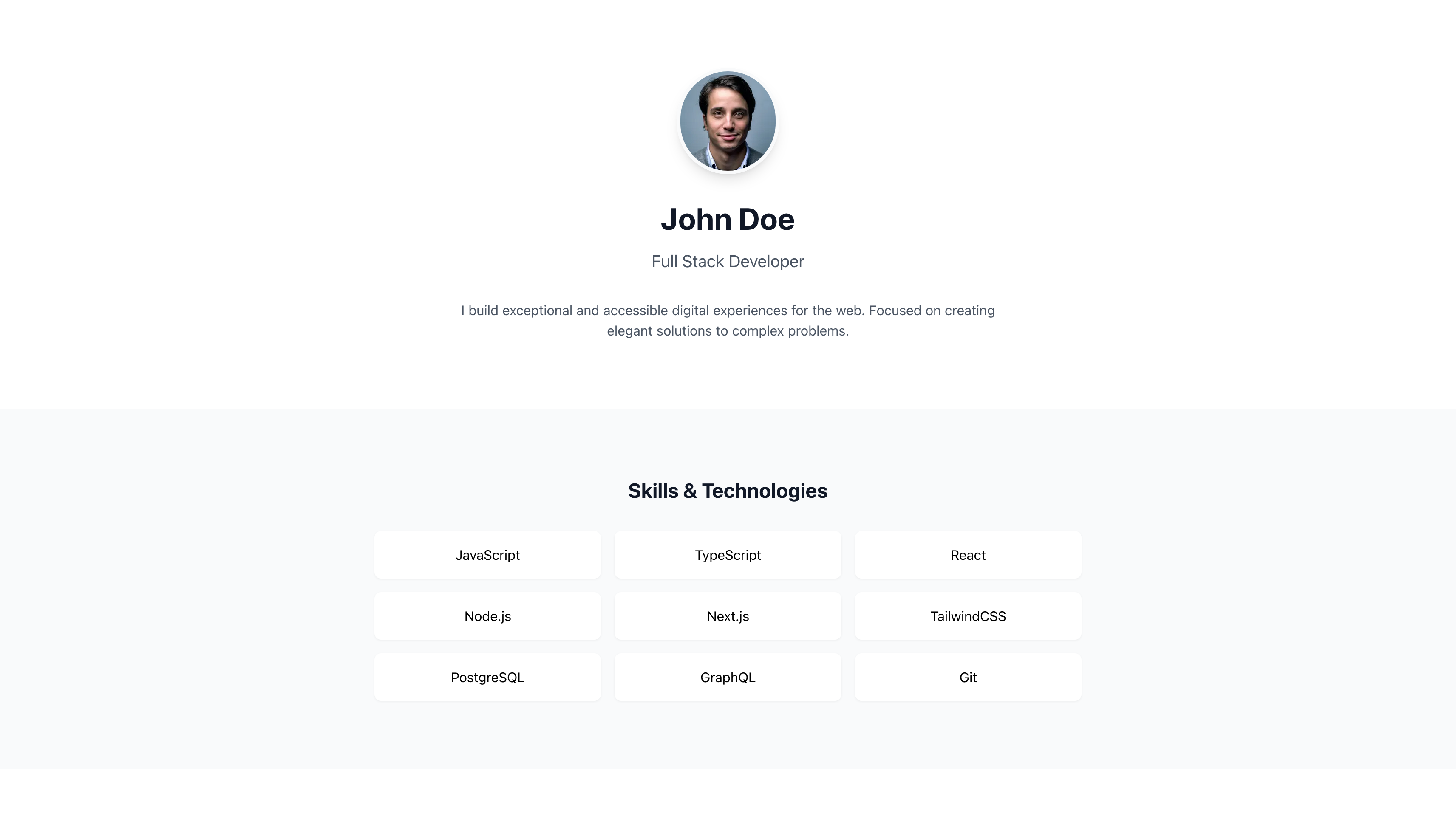 Simple Portfolio Template